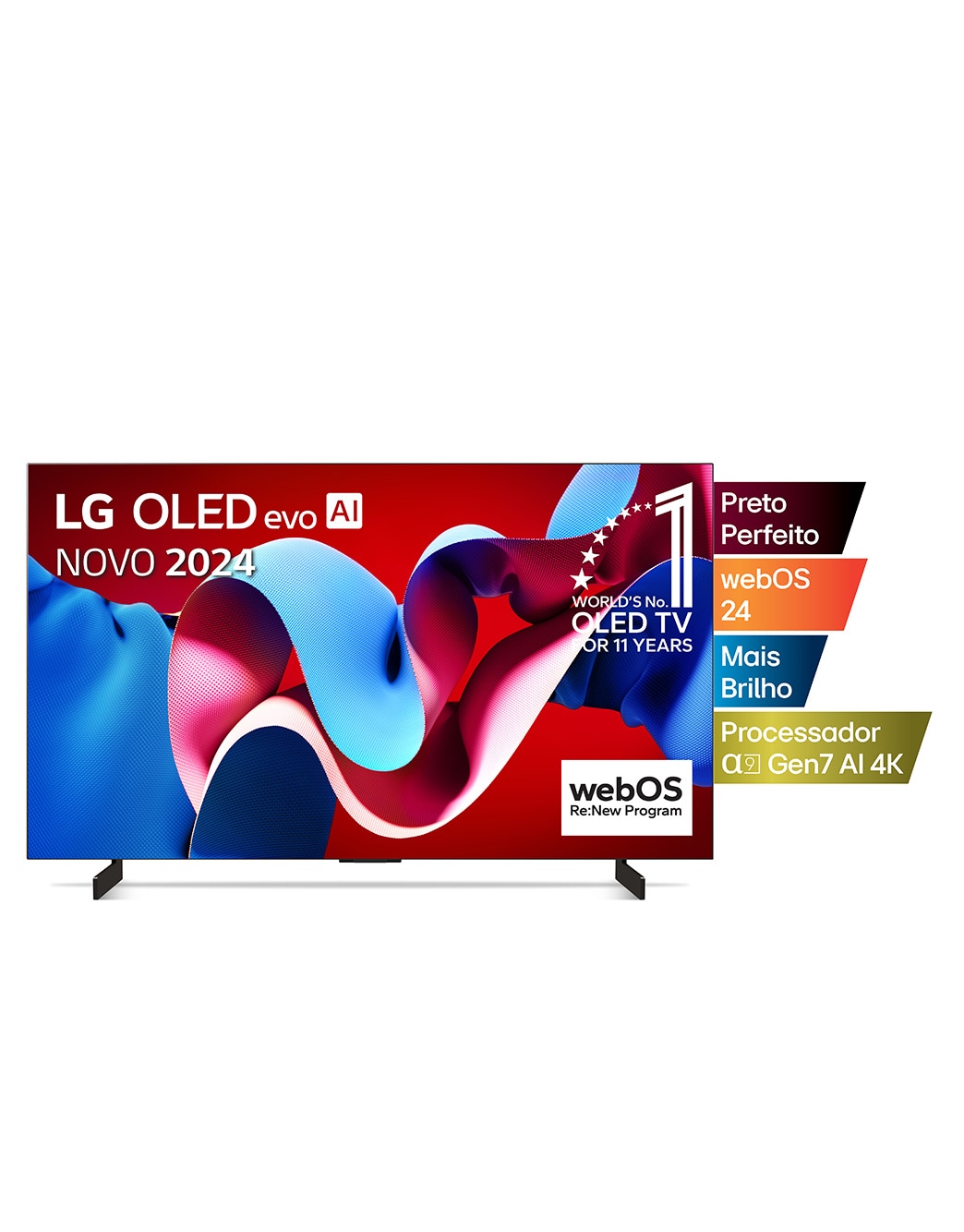 LG OLED evo AI C4 4K Smart TV 2024 de 42 polegadas - OLED42C44LA | LG PT