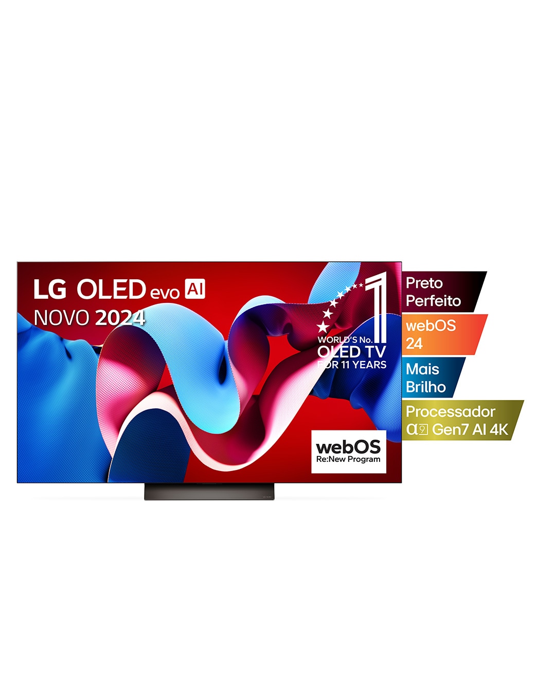 LG OLED evo AI C4 4K Smart TV 2024 de 55 polegadas - OLED55C44LA | LG PT
