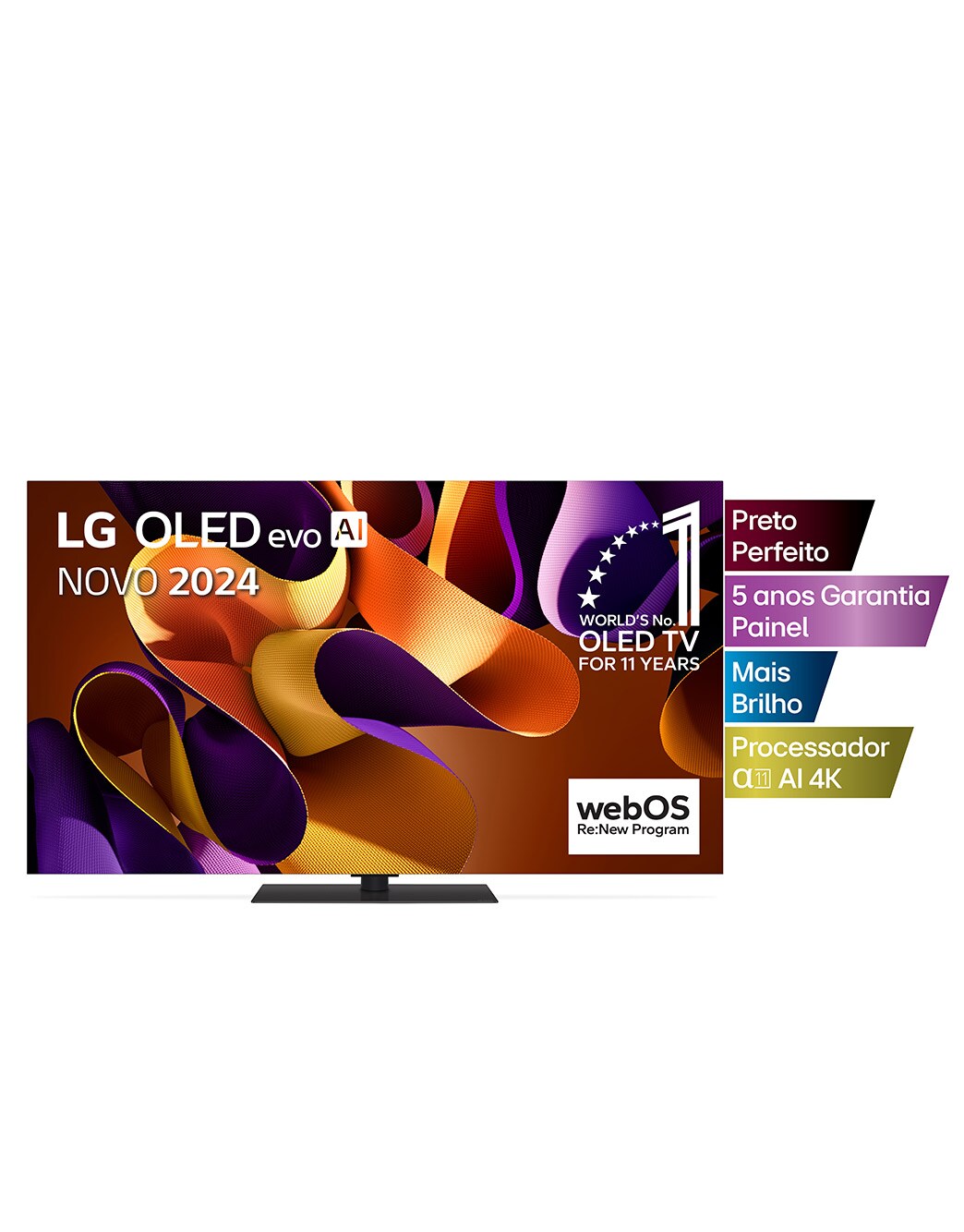 LG OLED evo AI G4 4K Smart TV 2024 de 65 polegadas - OLED65G46LS | LG PT