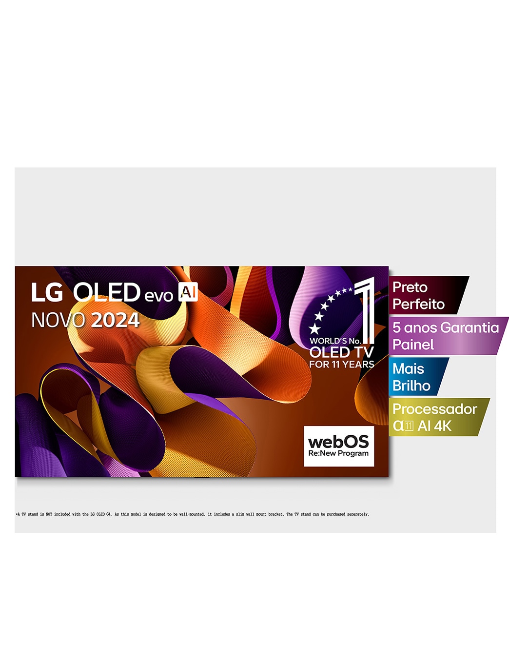 LG OLED evo AI G4 4K Smart TV 2024 de 97 polegadas - OLED97G45LW | LG ...