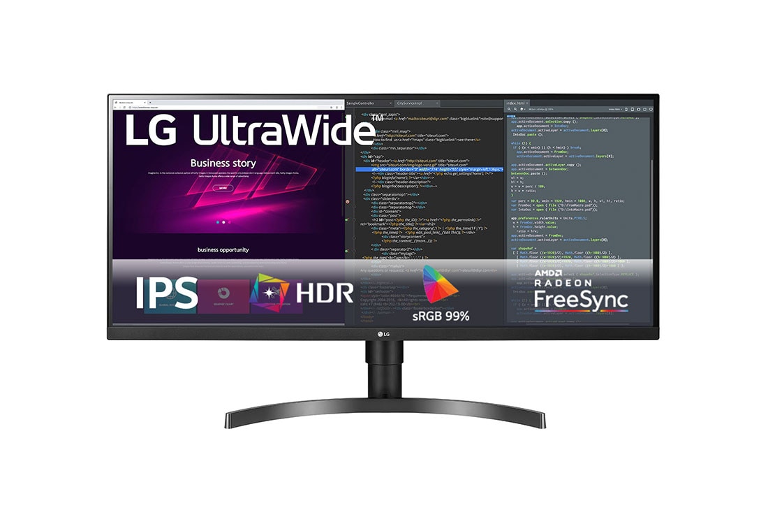 Monitor 34'' UltraWide™ QHD (3440 x 1440) IPS - 34WN750P-B | LG PT