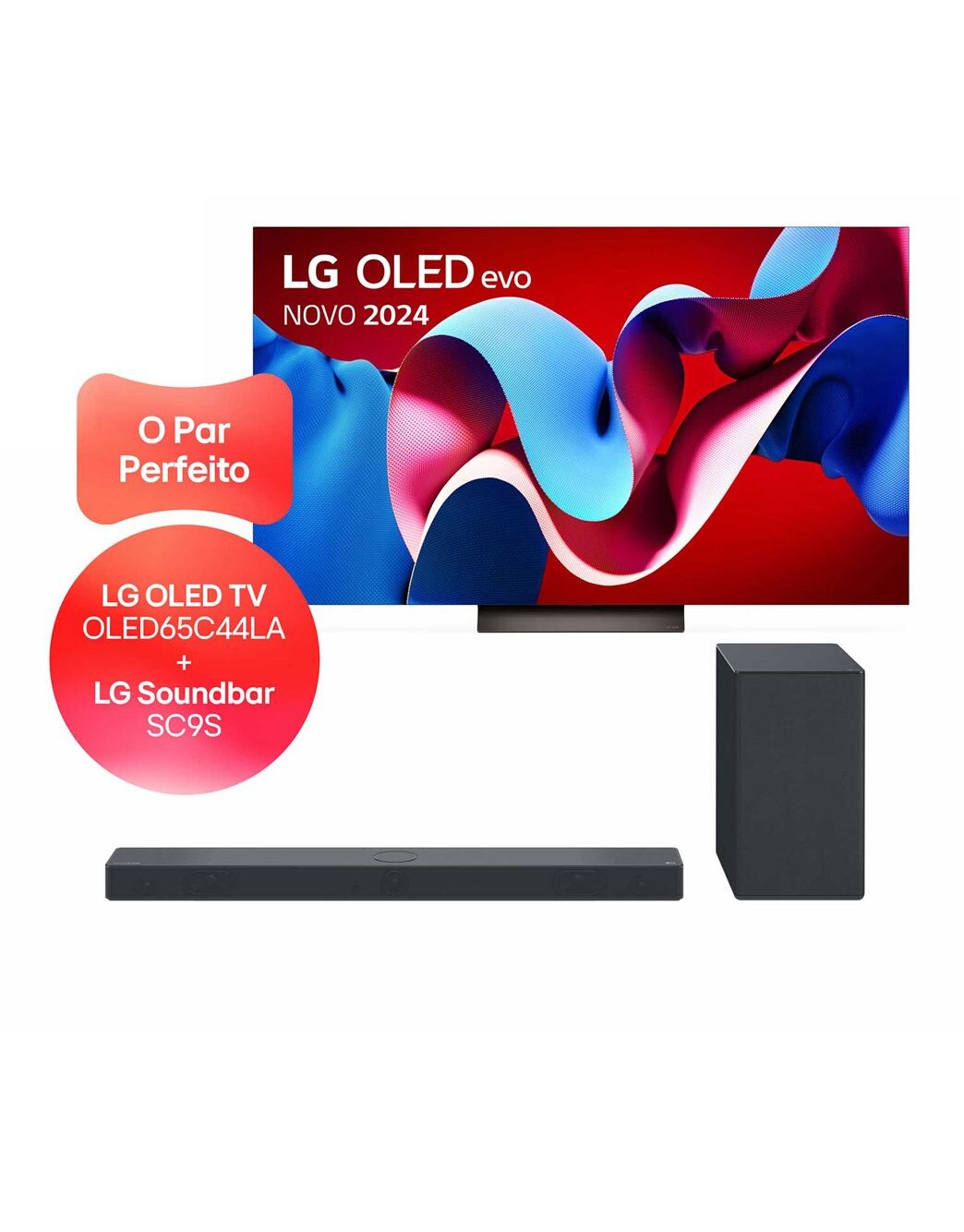 LG OLED evo AI C4 4K Smart TV 65 polegadas + LG Soundbar SC9S ...