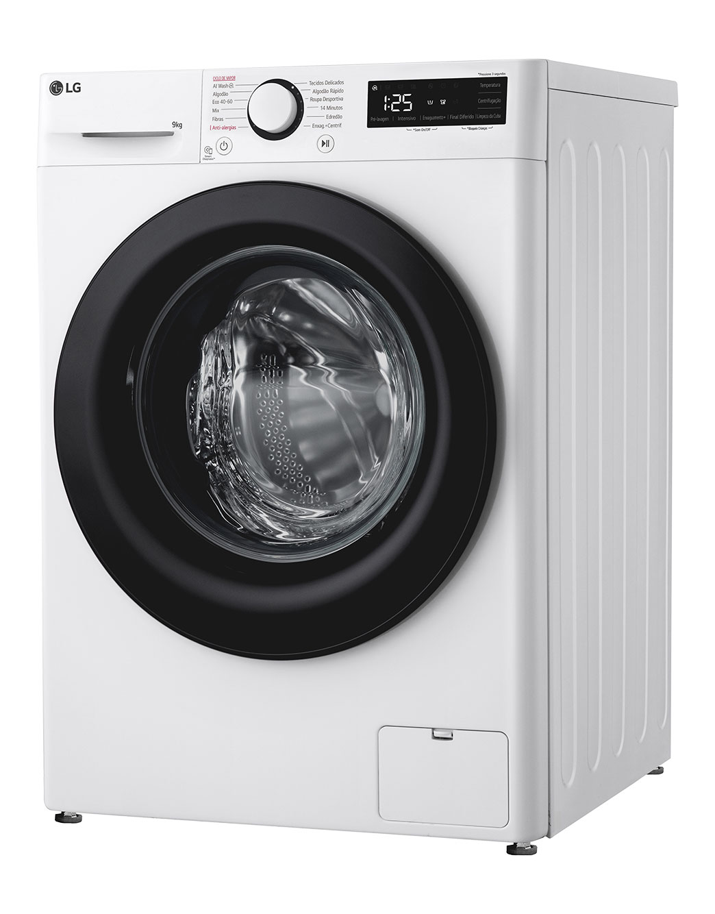 Máquina de lavar roupa LG F4WR5009A6W, 9 kg, eficiência energética A-10%, 1400 r.p.m., AI DD ...