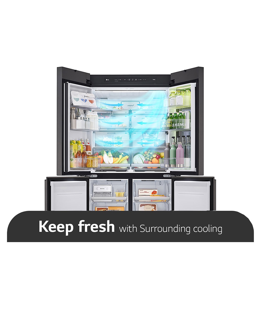 527 لتر Multi‑Door مع InstaView – LM264VBULM | LG SA