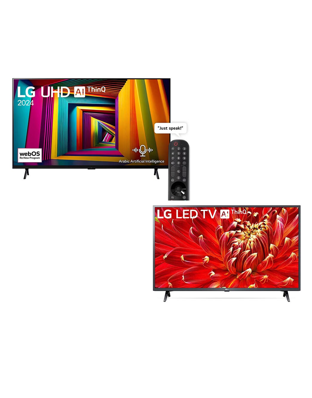 تلفزيون LG UHD AI UT90 4K الذكي مقاس 98 بوصة المدعوم بجهاز التحكم AI ...