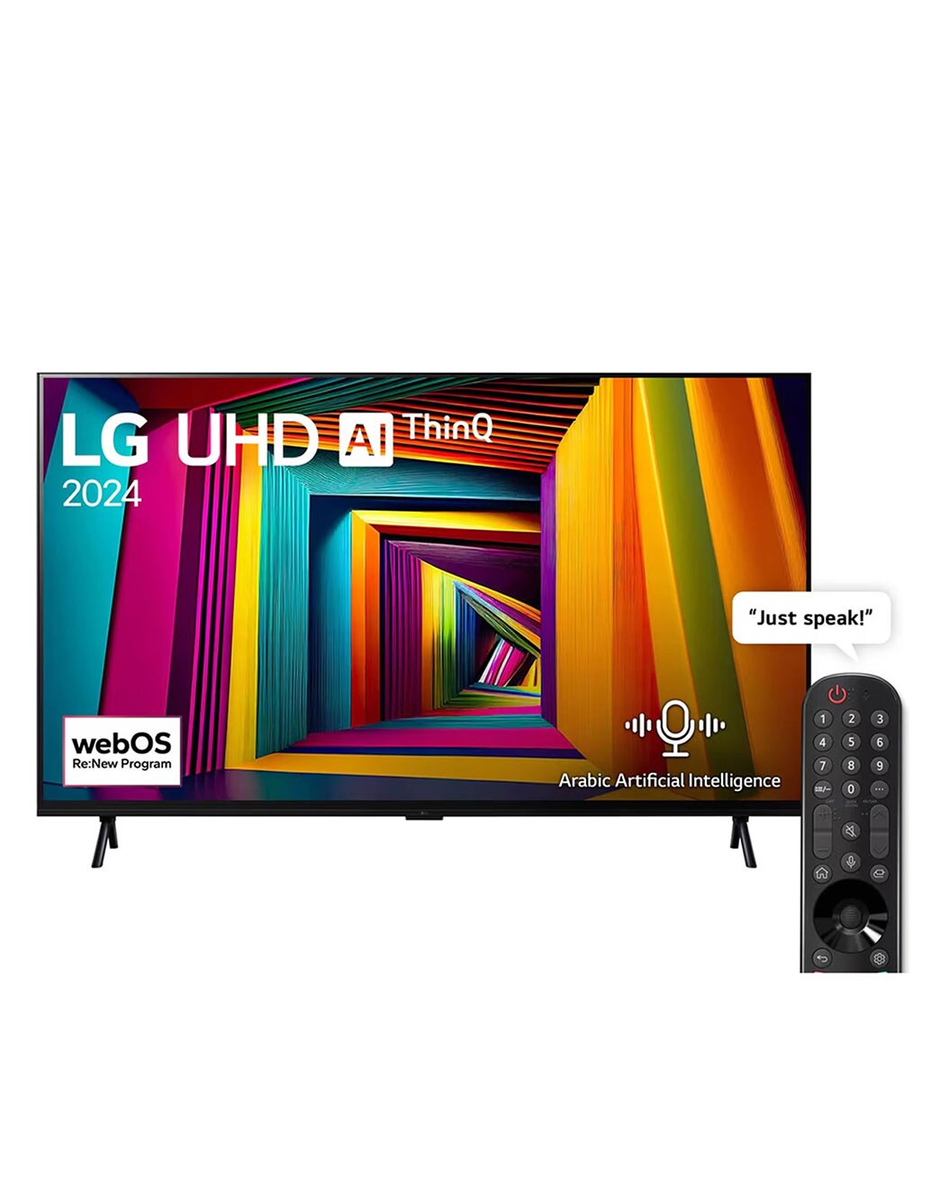 تلفزيون LG UHD AI UT90 4K الذكي مقاس 98 بوصة المدعوم بجهاز التحكم AI ...