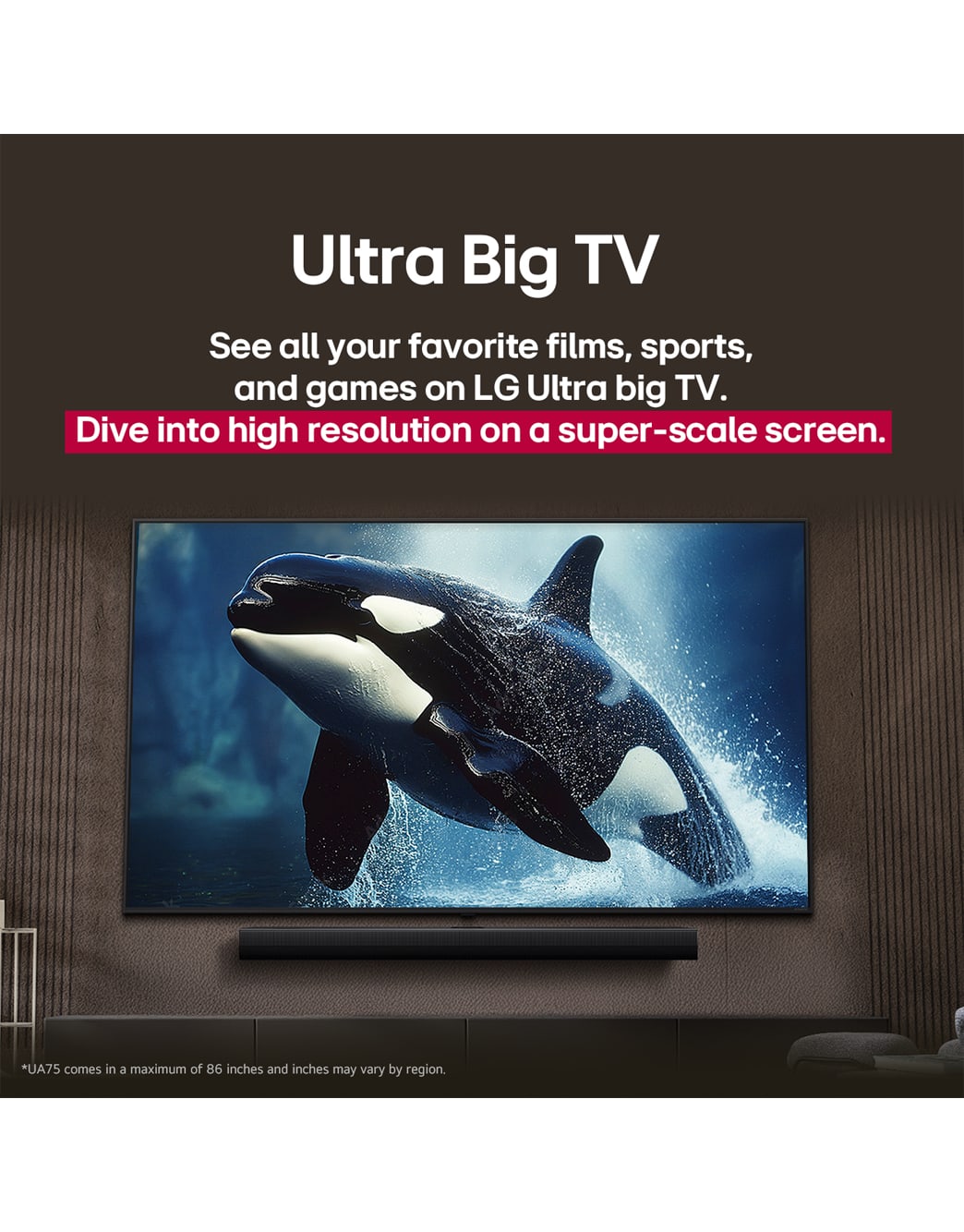 86 inch LG UHD AI UA85 4K Smart TV AI Magic Remote HDR10 webOS25 2025 ...