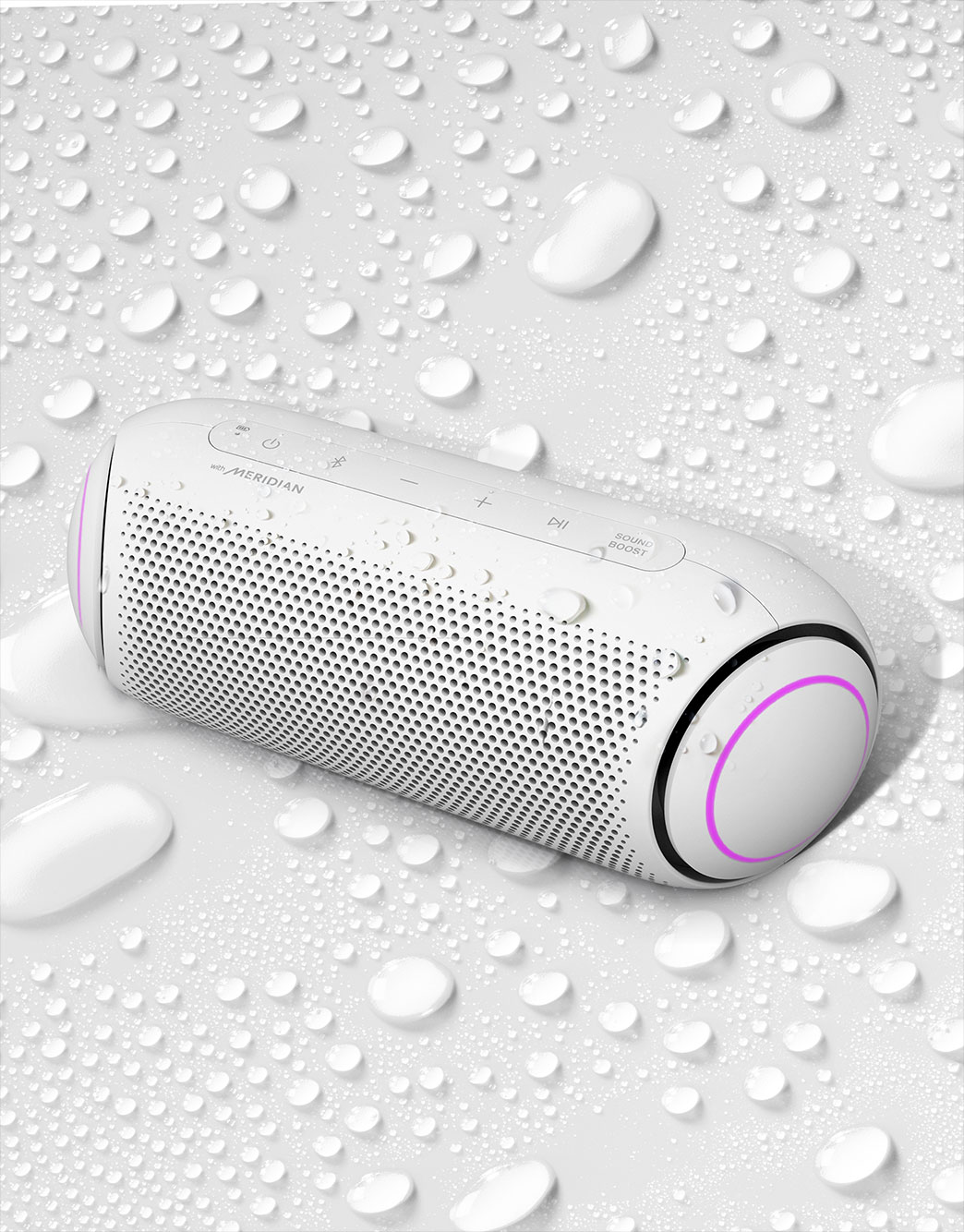 LG XBOOMGo PL7 White, 30W, with Meridian, Waterproof, Long Battery Life ...