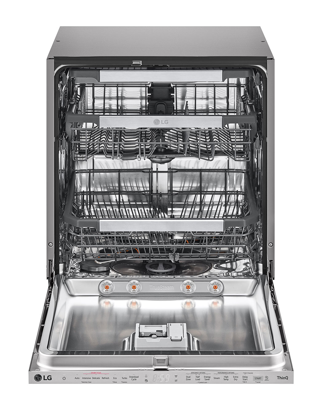 غسالة صحون إل جي ™QuadWash بتصميم مدمج إعداد المكان 14، تقنية EasyRack ...