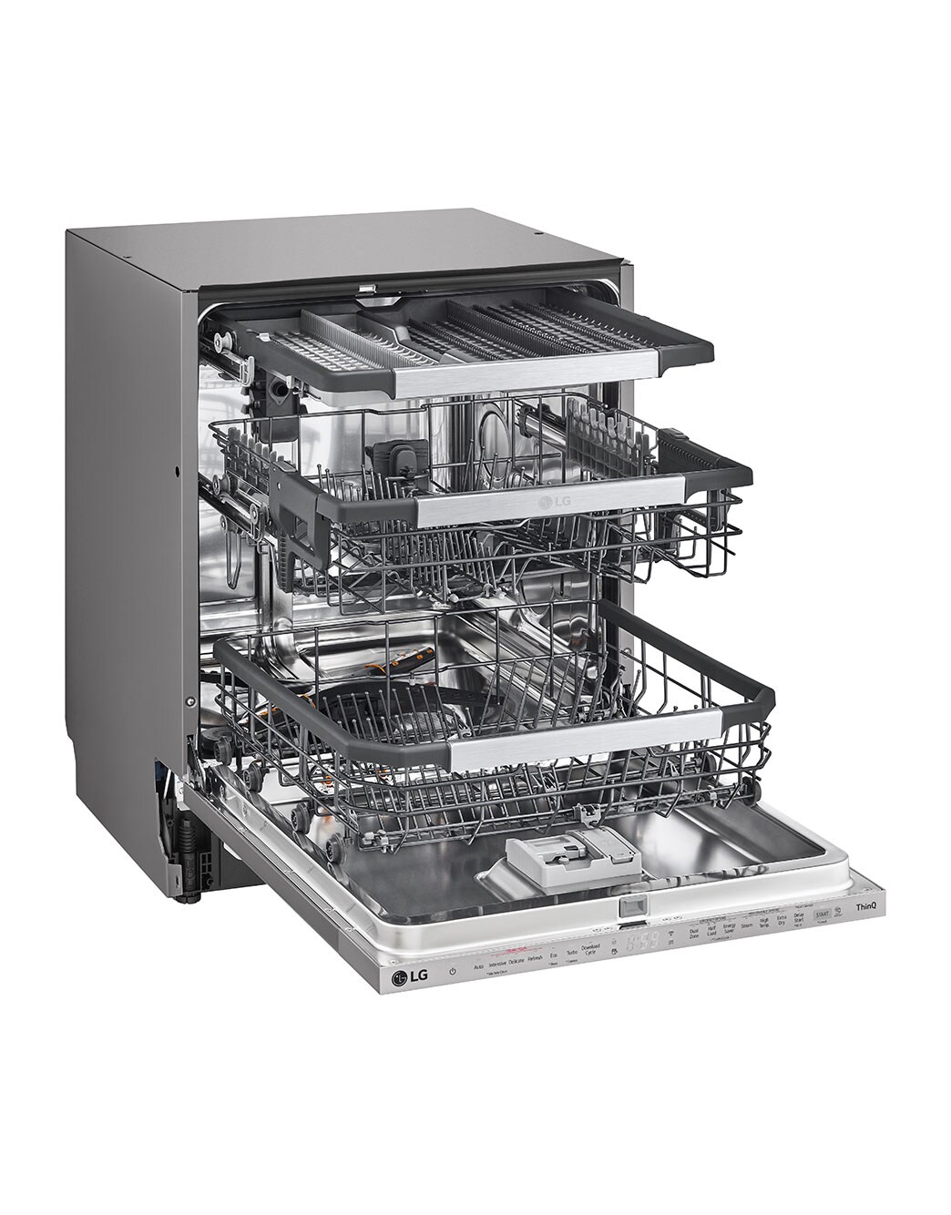 غسالة صحون إل جي ™QuadWash بتصميم مدمج إعداد المكان 14، تقنية EasyRack ...
