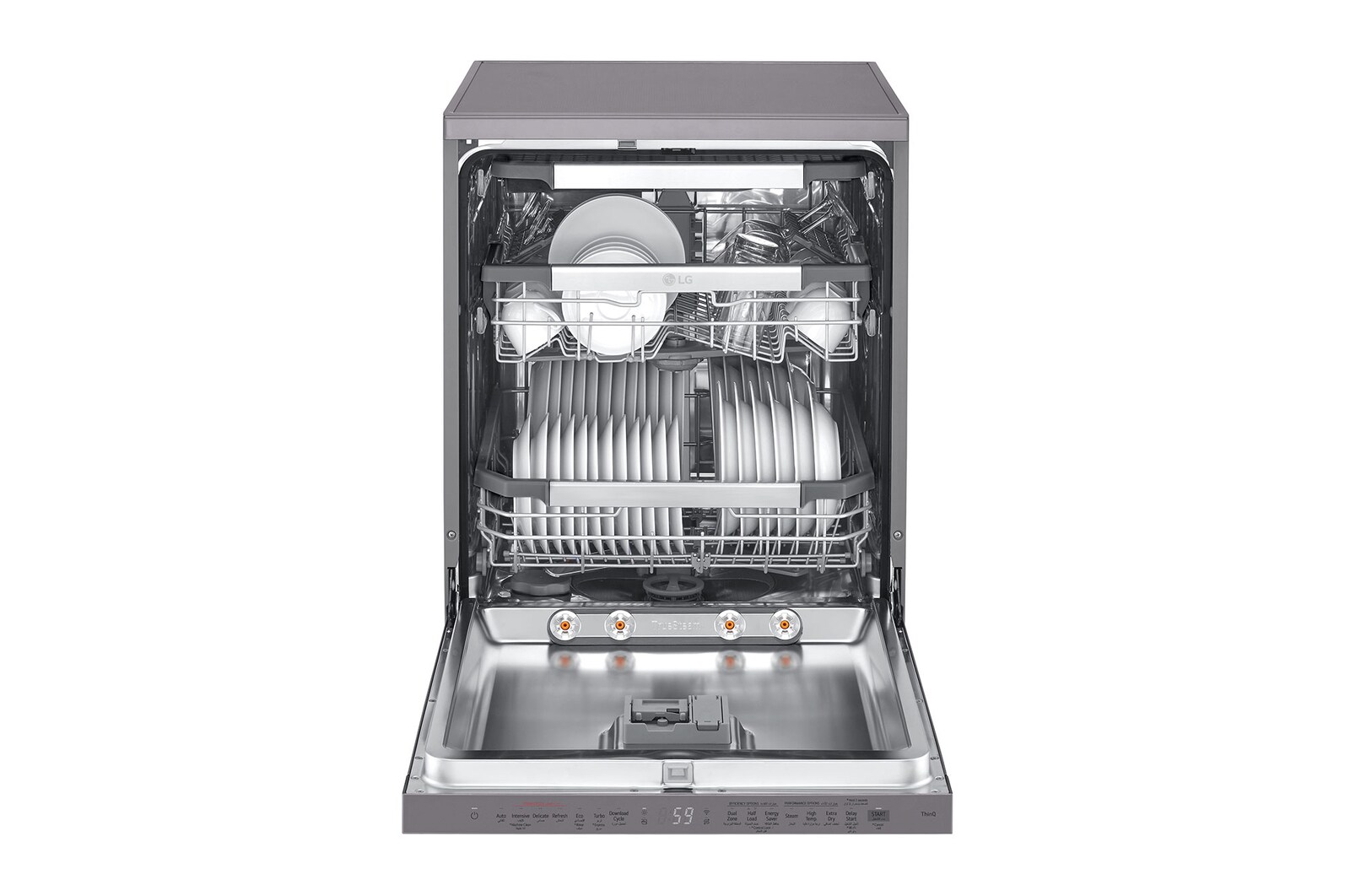 14 Place Setting Dishwasher, Matte Black Color,Quad Wash, Easy Rack ...