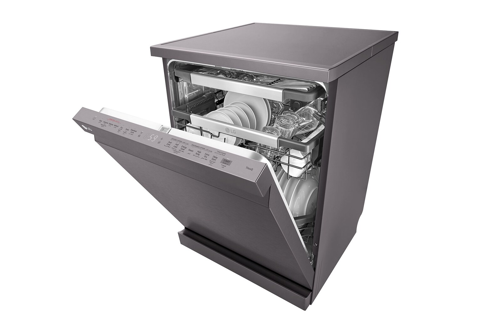 14 Place Setting Dishwasher, Matte Black Color,Quad Wash, Easy Rack ...