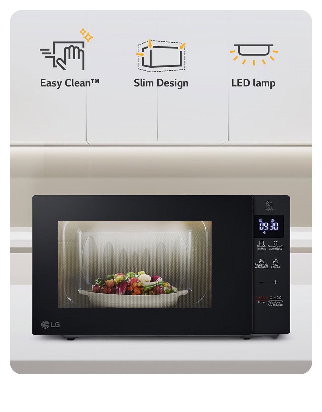 20L NeoChef Microwave EasyClean LED – MS2032GAS | LG Saudi Arabia