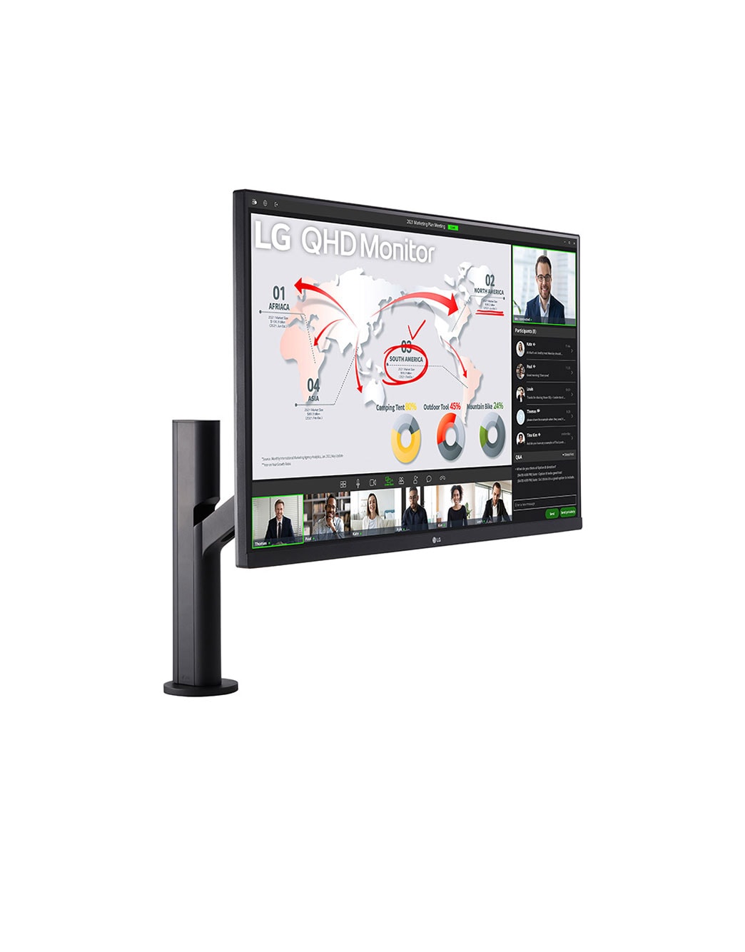 31.5" QHD Ergo IPS Monitor with USB Type-C™ - 32QP880-B | LG SA_EN