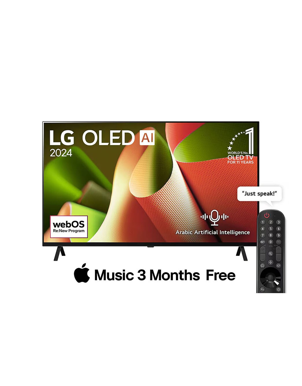 55 inch LG OLED AI B4 4K Smart TV 2024 - OLED55B46LA.AMVE | LG SA