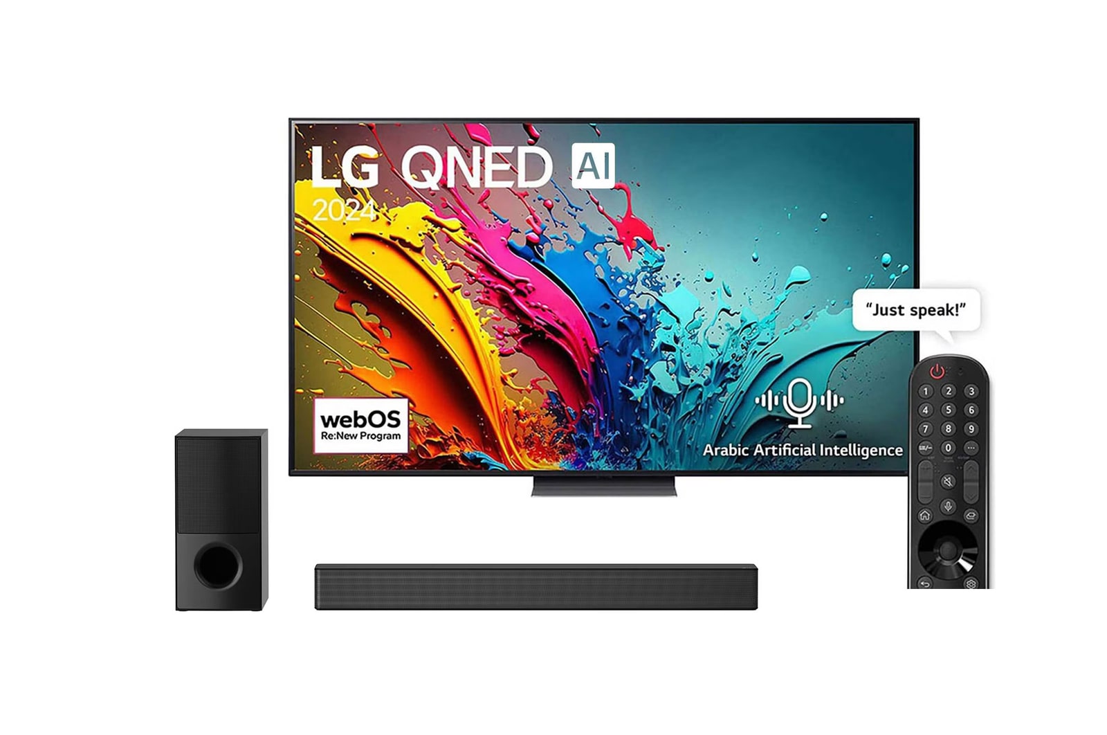 65 Inch LG QNED AI QNED86 4K Smart TV AI Magic remote HDR10 webOS24 ...