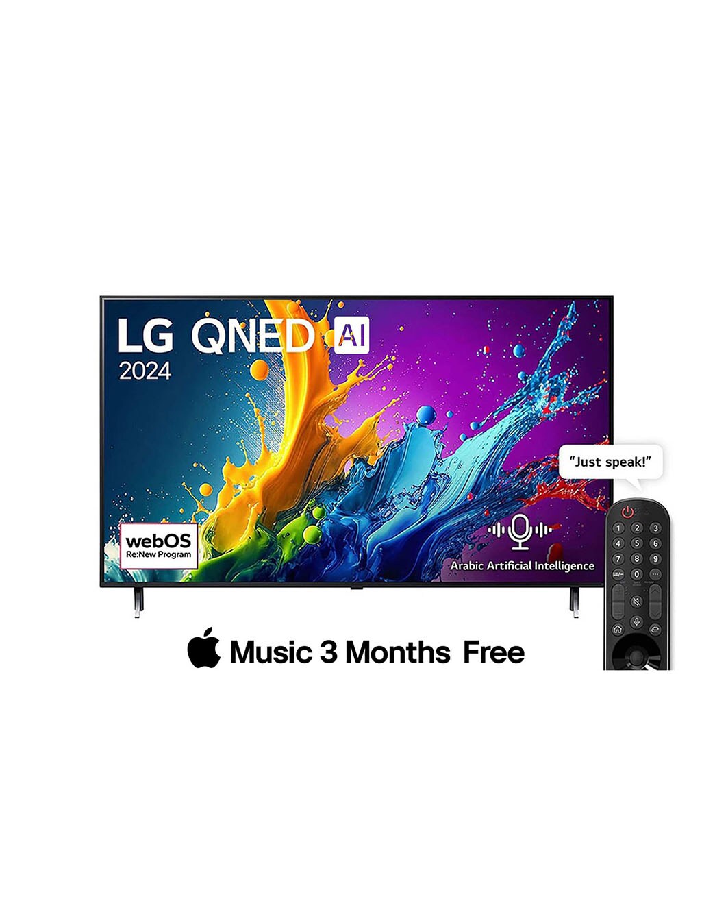 55inch LG QNED AI QNED80 4K Smart TV 2024 - 55QNED80T6B.AMVE | LG SA