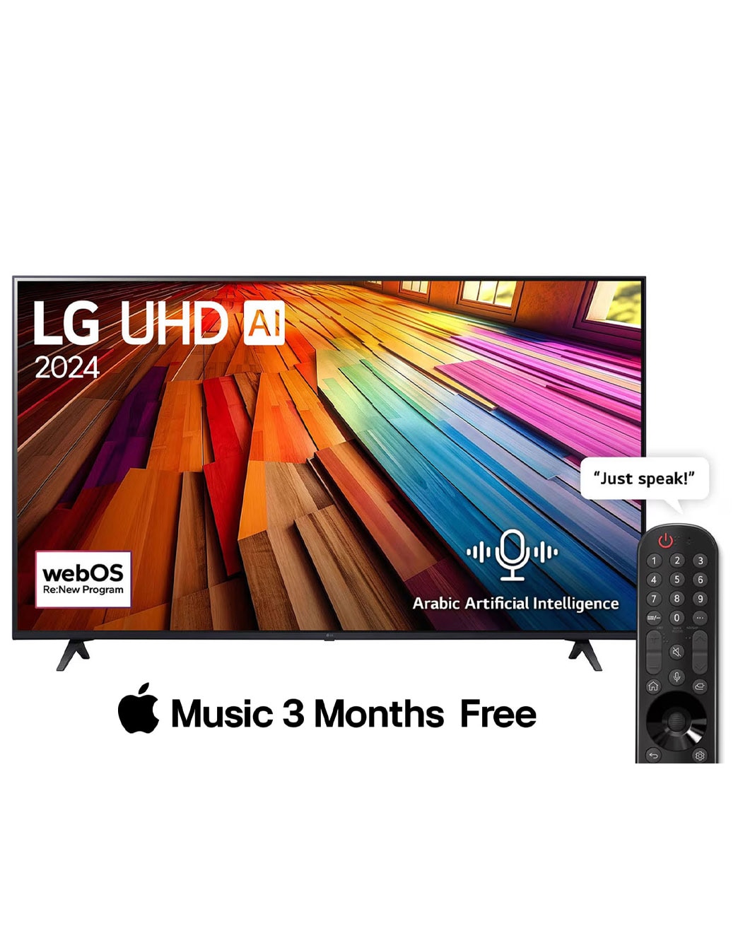 75 Inch LG UHD AI UT80 4K Smart TV AI Magic remote HDR10 webOS24 ...