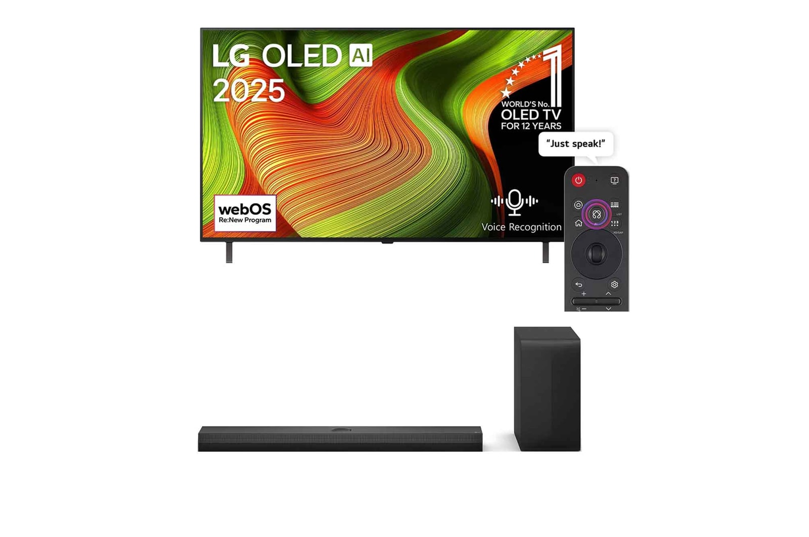 55 inch LG OLED AI B5 4K 120Hz Smart TV AI Magic remote webOS25 2025 ...