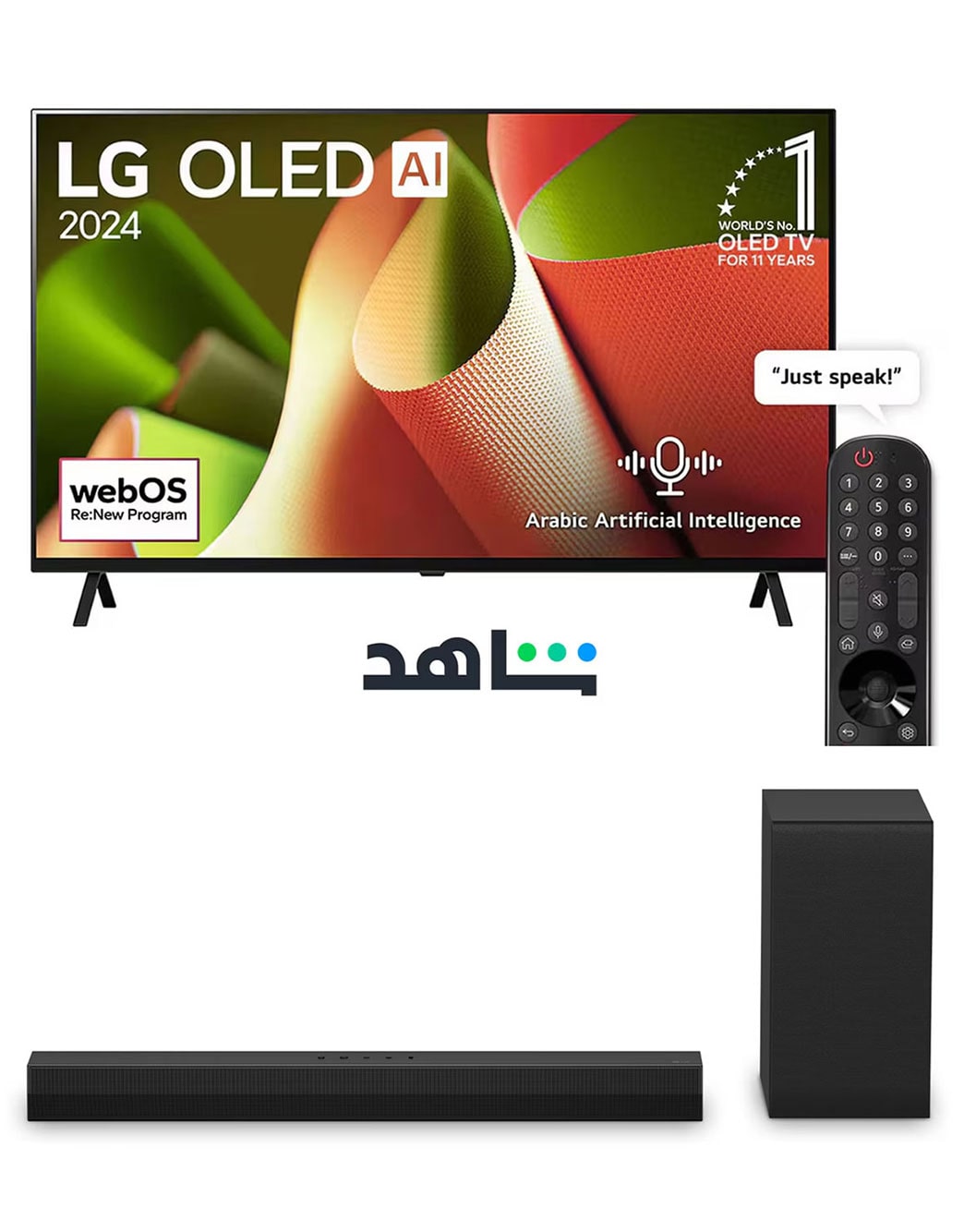 65 Inch LG OLED AI B4 4K Smart TV AI Magic remote Dolby Vision webOS24 2024 + LG Soundbar for TV ...