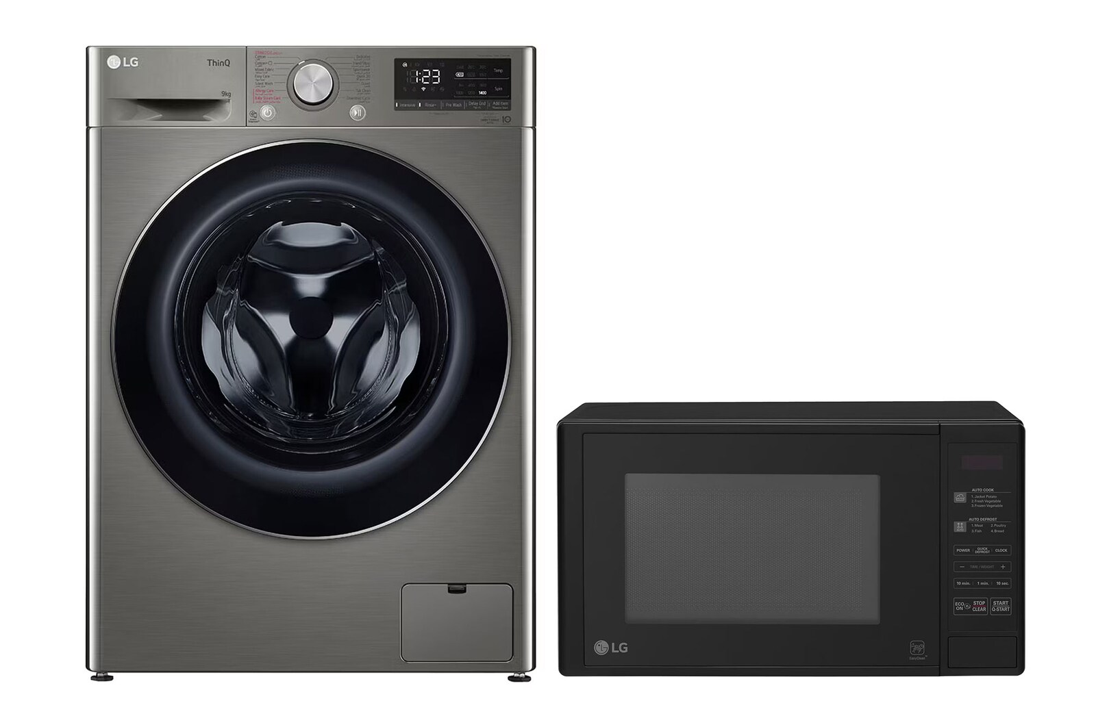 9 kg Washer, Front Load washing Machine with AI DD™, Platinum Silver ...