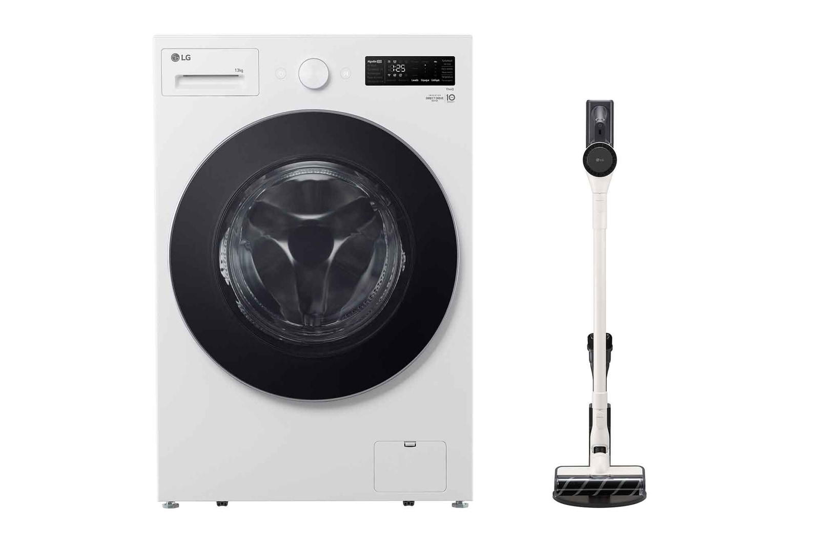 Front Load Washer 13 kg Steam – LG WFN1310WHT + LG CordZero™ A9 Air ...