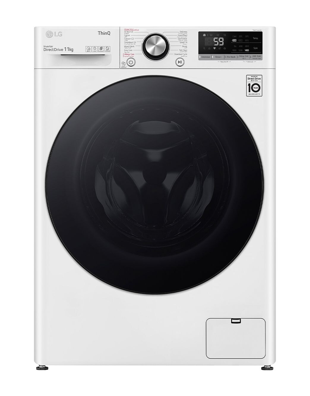 11 kg Washer, Front Load washing Machine, White color + LG Bagless Vacuum Cleaner 1800W, Dust ...