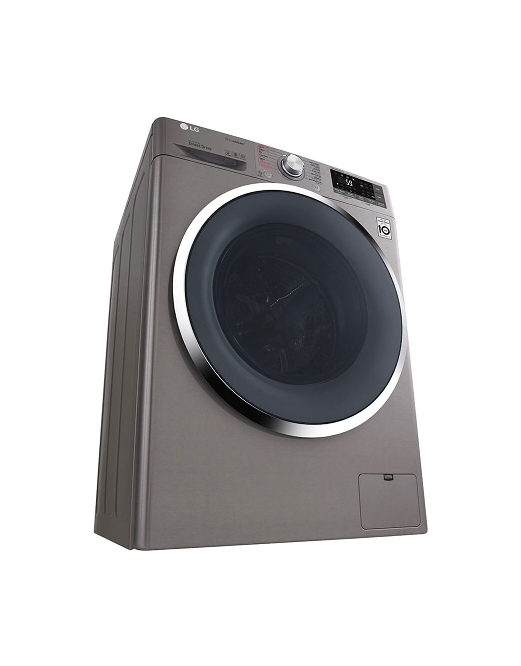9kg Front load washing machine, Silver Color, TurboWash™, SmartThinQ ...