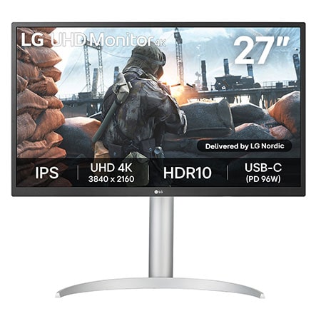 27" UHD 4K (3840x2160) IPS-skärm med USB-C - 27UP550P-W | LG SE
