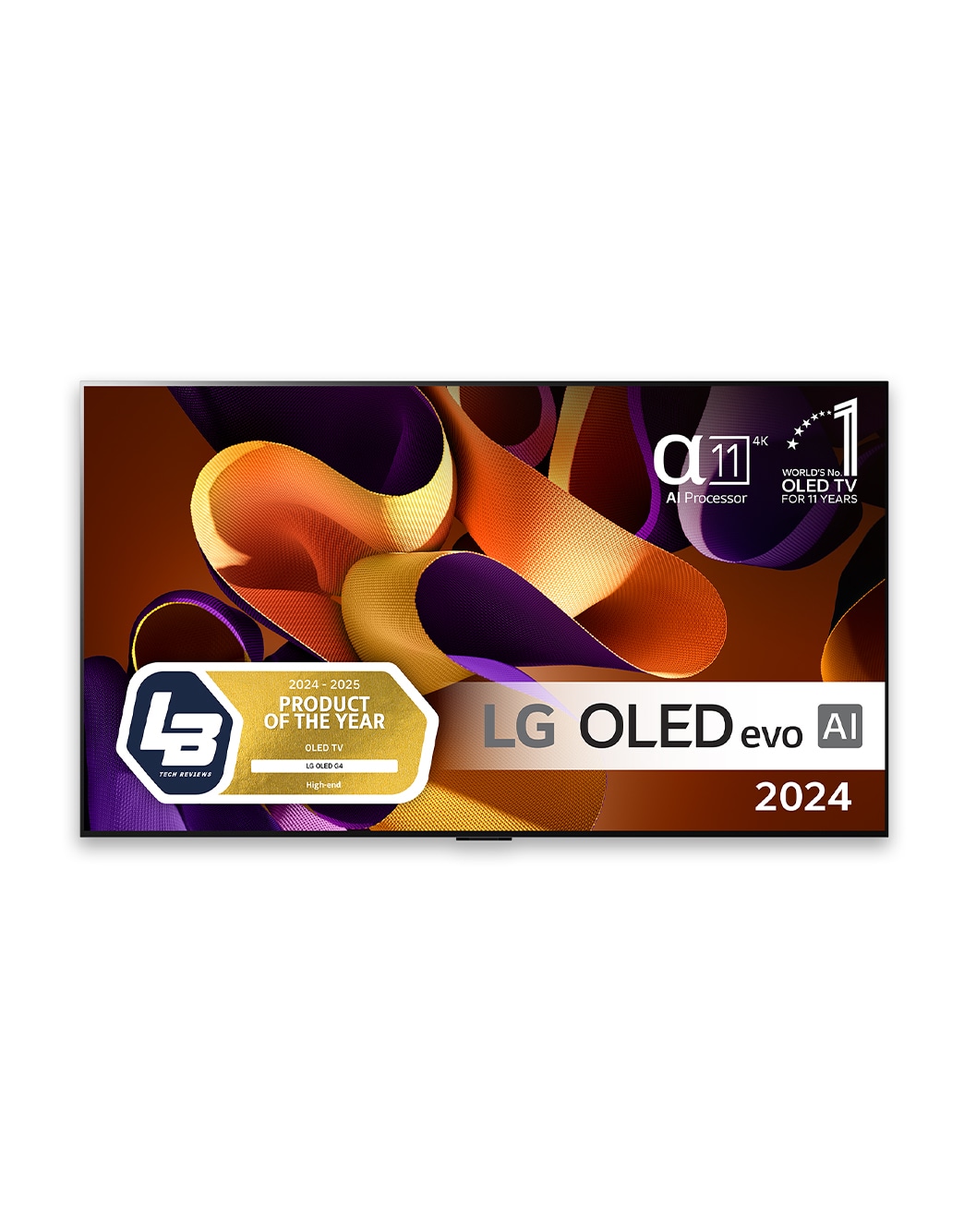 65-tums LG OLED evo AI G4 4K Smart TV 2024 - OLED65G45LW | LG SE