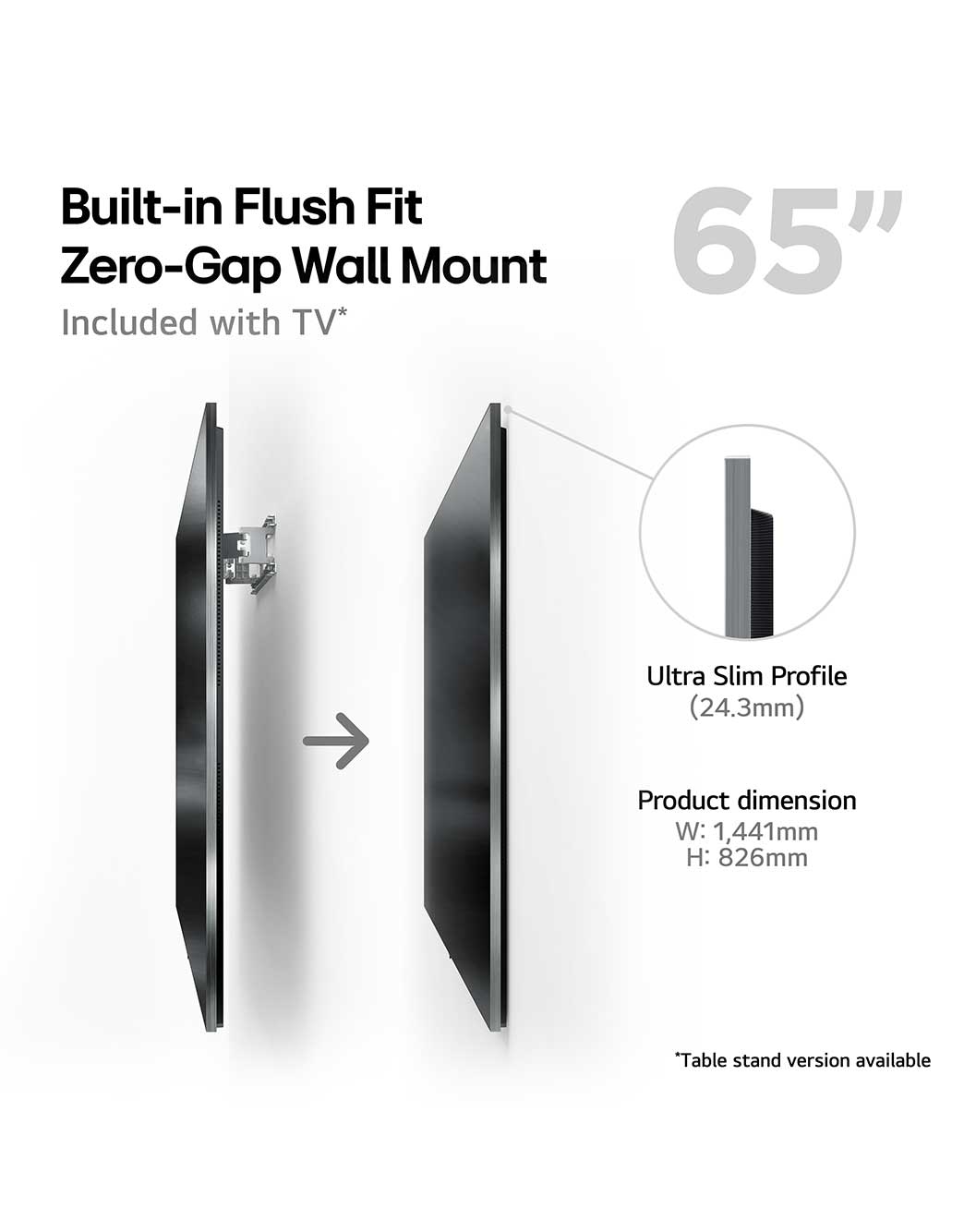 65-tums LG OLED evo AI G4 4K Smart TV 2024 - OLED65G45LW | LG SE