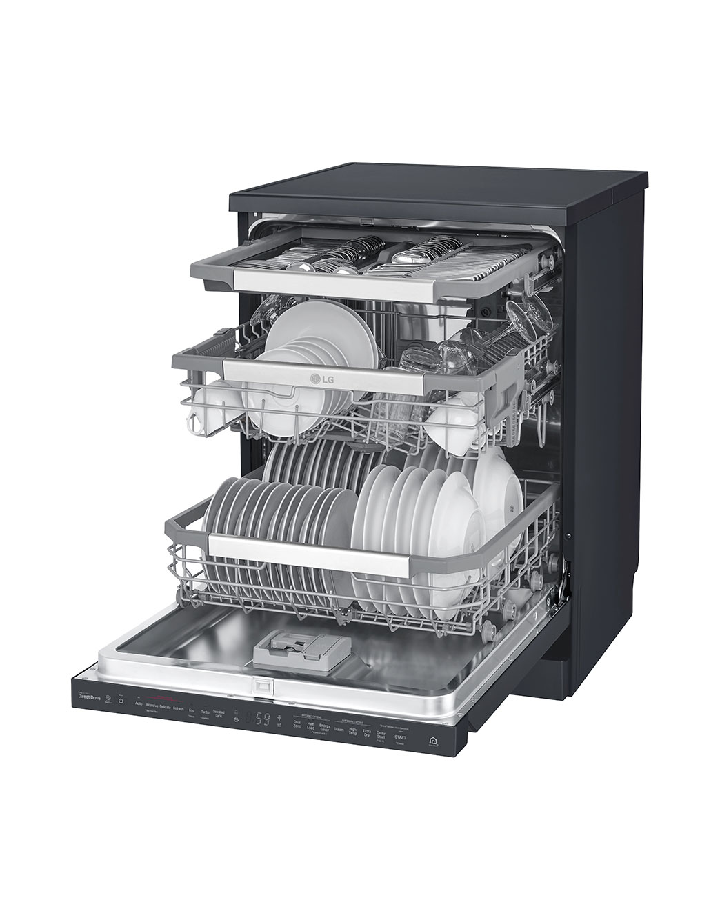 LG QuadWash® & True Steam® Dishwasher in Black | LG Singapore