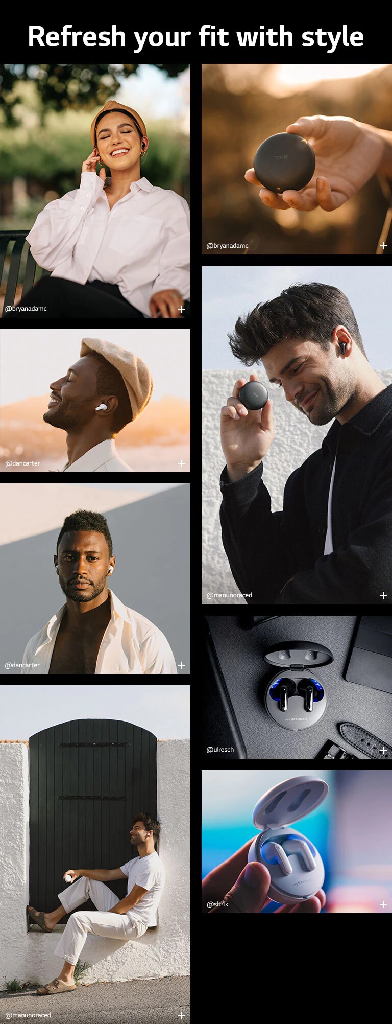 LG TONE Free FP8E - Enhanced Active Noise Cancelling True Wireless ...