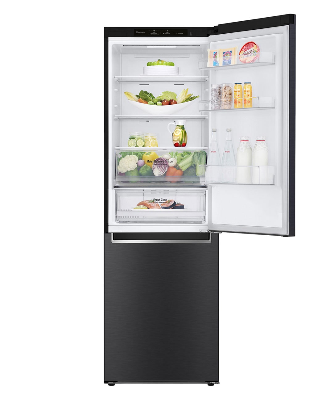 341L Bottom Freezer with Fresh Zone in Matt Black | LG SG