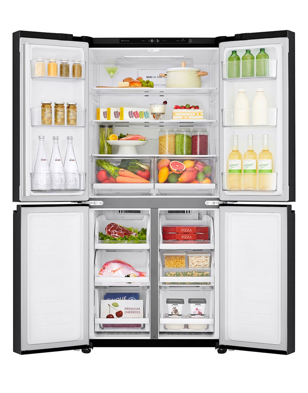 464L Multi Door Refrigerator in Matt Black | LG SG