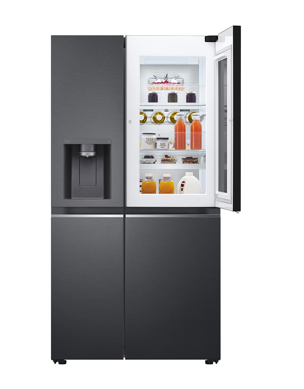 617L Side by Side Fridge in Matt Black | LG Singapore