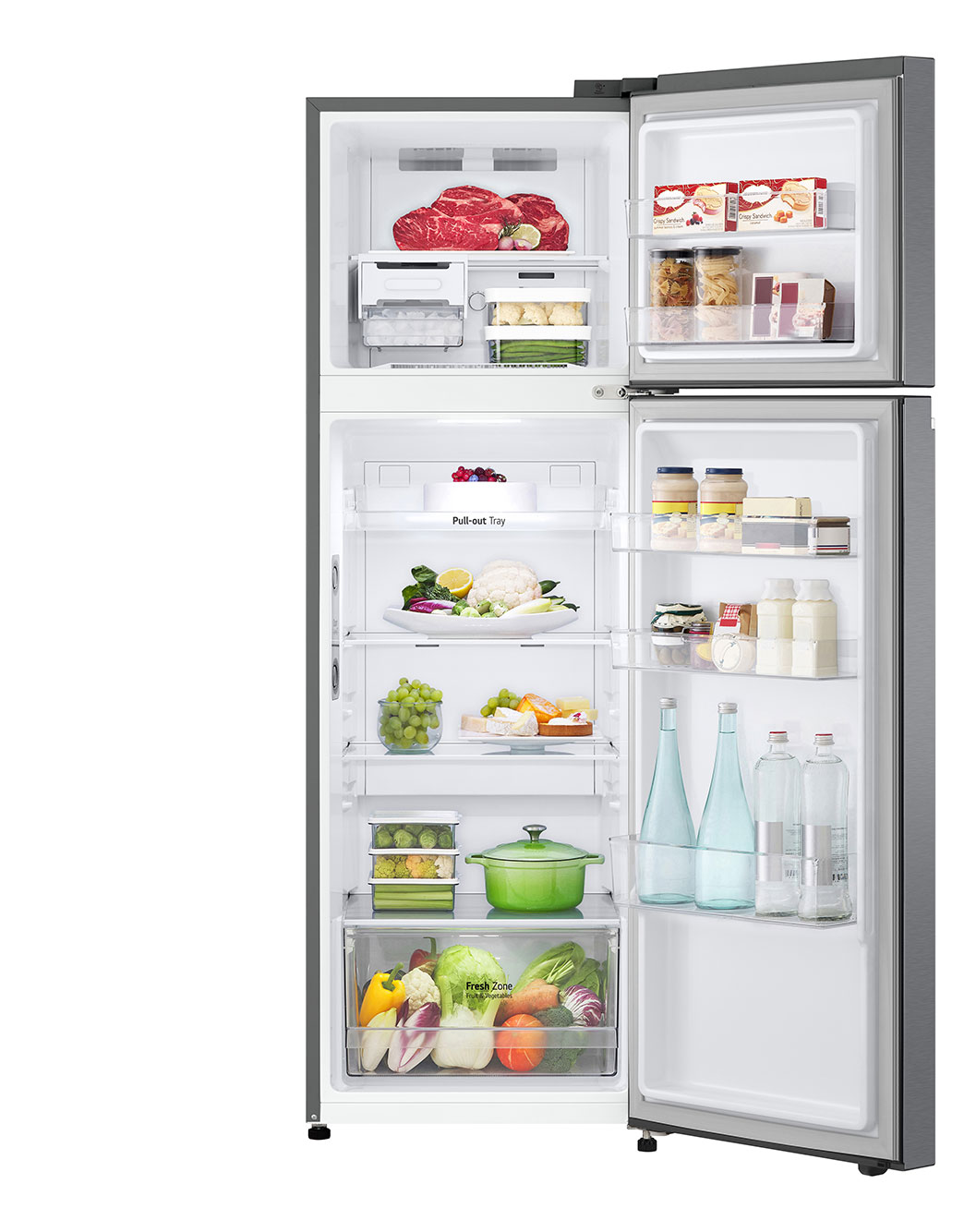 267L Top Freezer in Dark Graphite Steel | LG SG