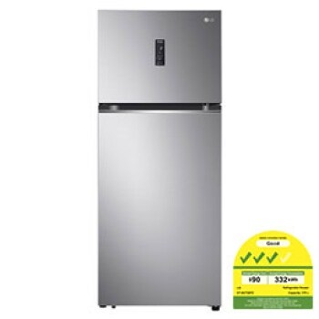 375L Top Freezer with LG ThinQ™ in Platinum silver | LG SG