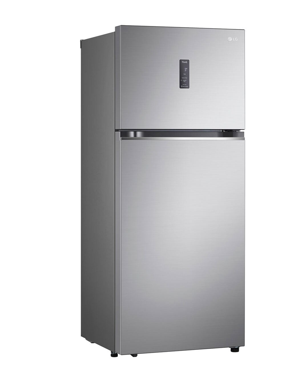 375L Top Freezer with LG ThinQ™ in Platinum silver | LG SG