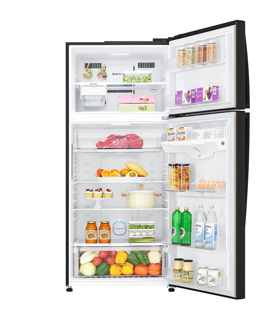 506L Top Freezer with Door Cooling+™ in Black Steel | LG SG