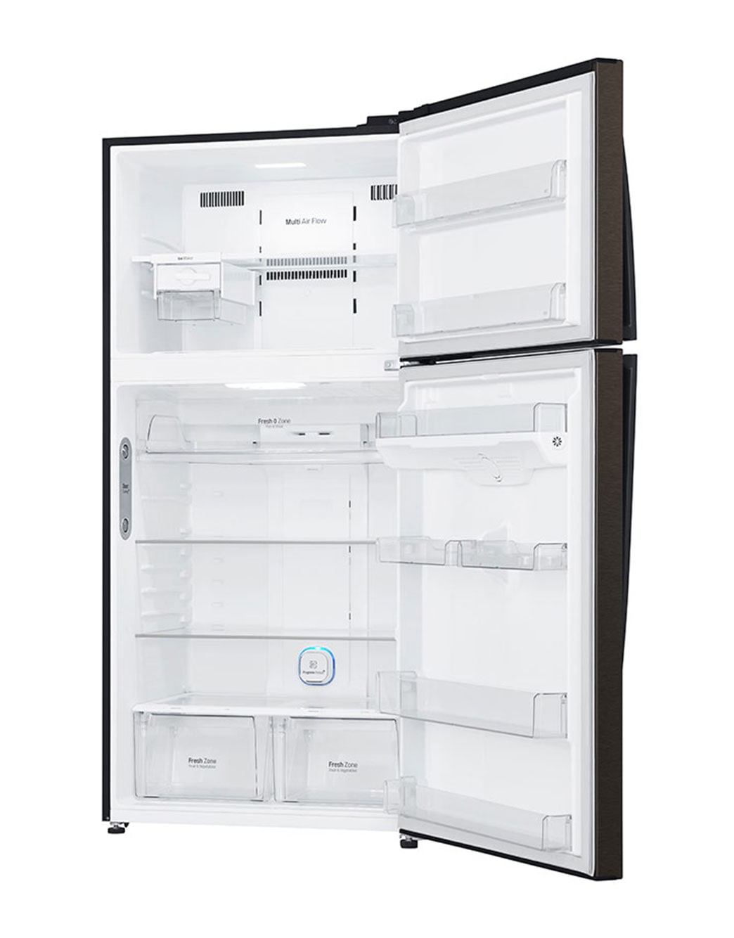 592L Top Freezer with Multi Air Flow in Black Steel | LG SG