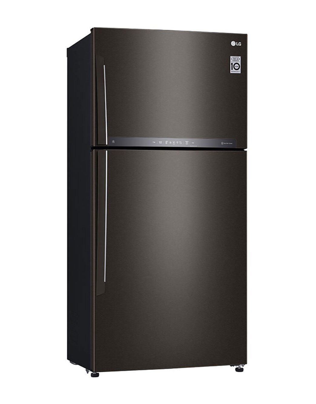592L Top Freezer with Multi Air Flow in Black Steel | LG SG