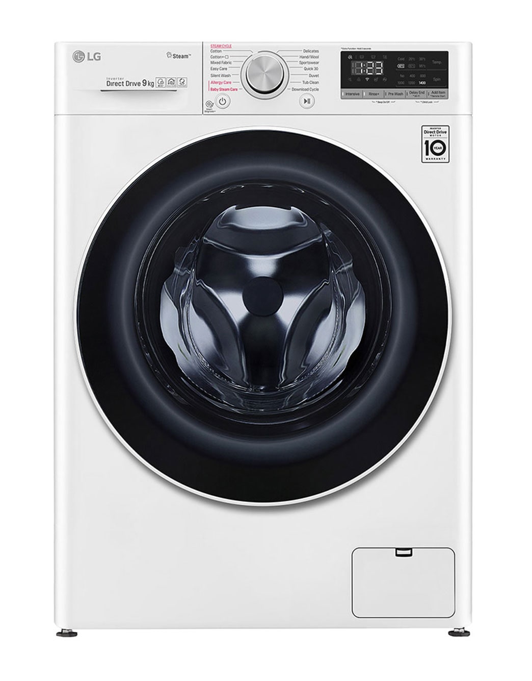 9KG AI DD™ Front Load Washing Machine in White | LG Singapore