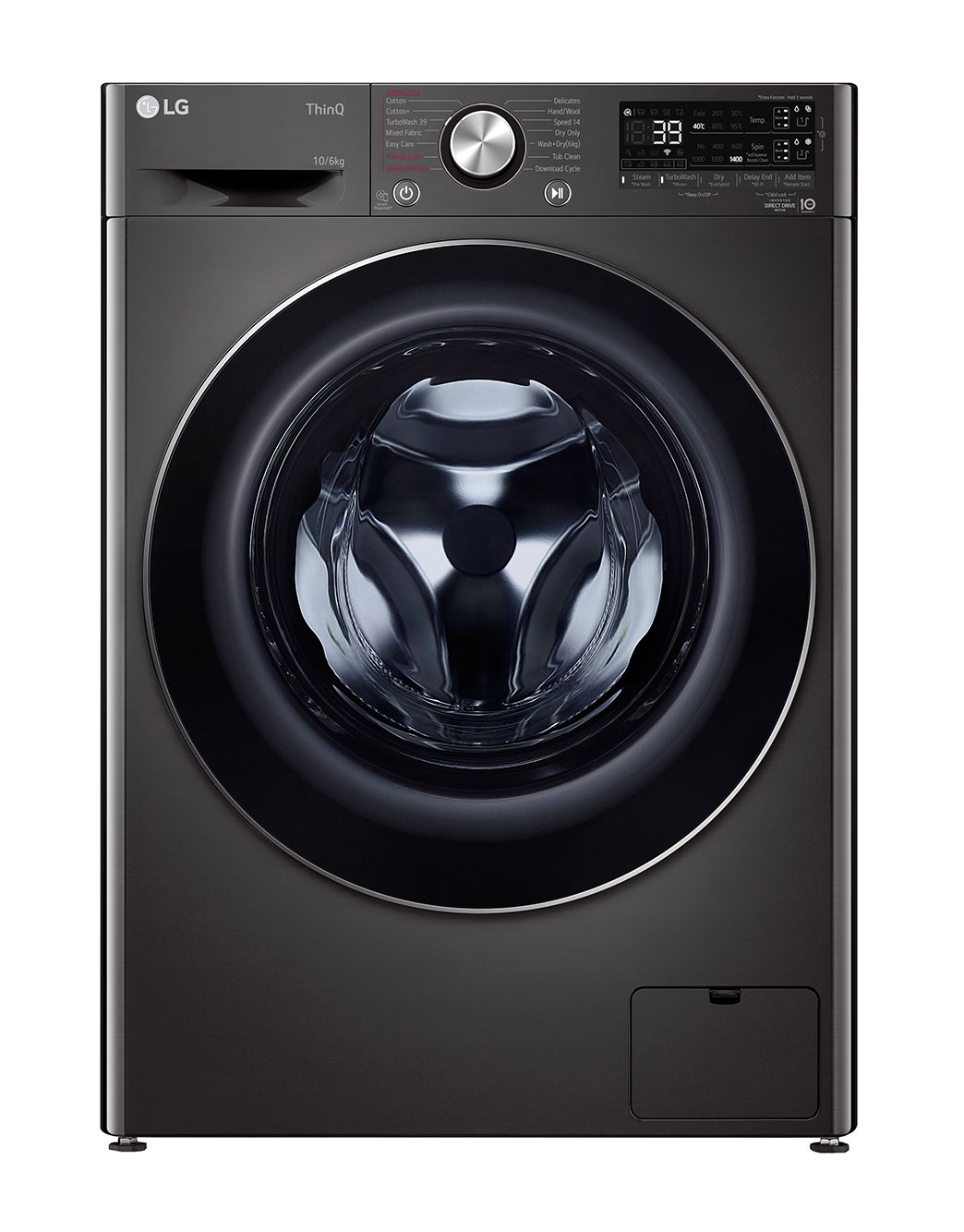 10/6KG LG ThinQ™ Front Load Washing Machine, Black | LG SG
