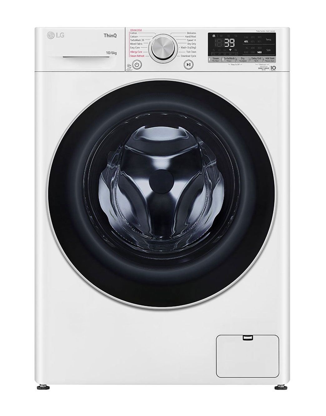 10/6KG AI DD™ Front Load Washer Dryer in White | LG Singapore