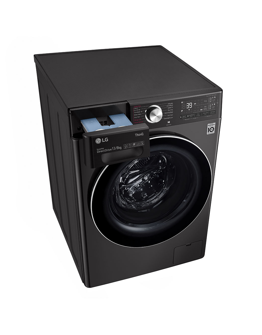 13/8KG AI DD™ Front Load Washer Dryer in Black | LG Singapore