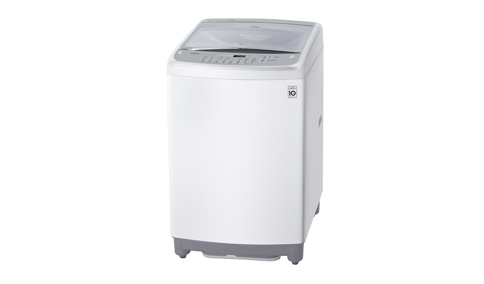 8KG Smart Inverter Top Load Washing Machine, White | LG SG