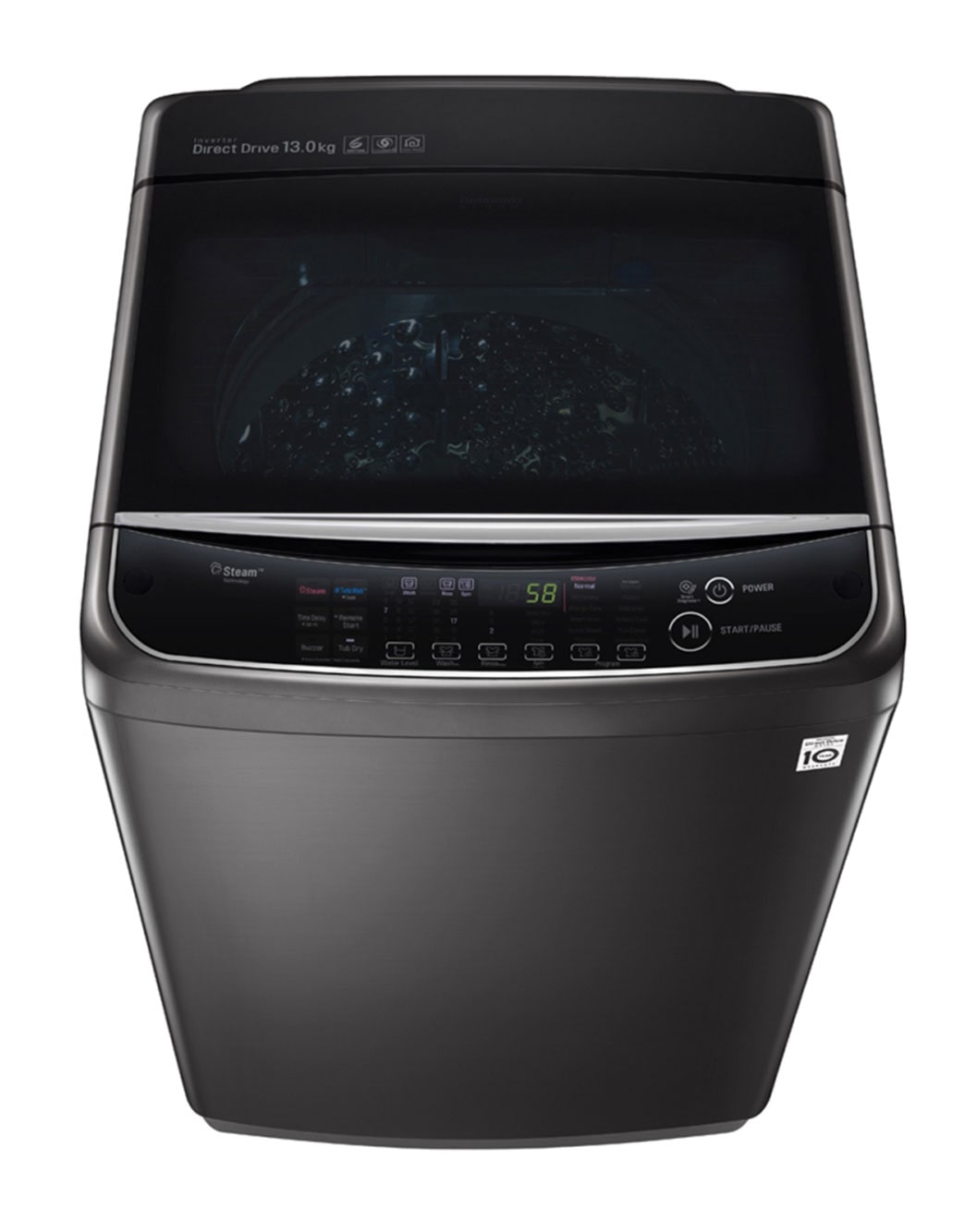 13KG Top Load Washing Machine TurboWash3D™ in Black | LG SG