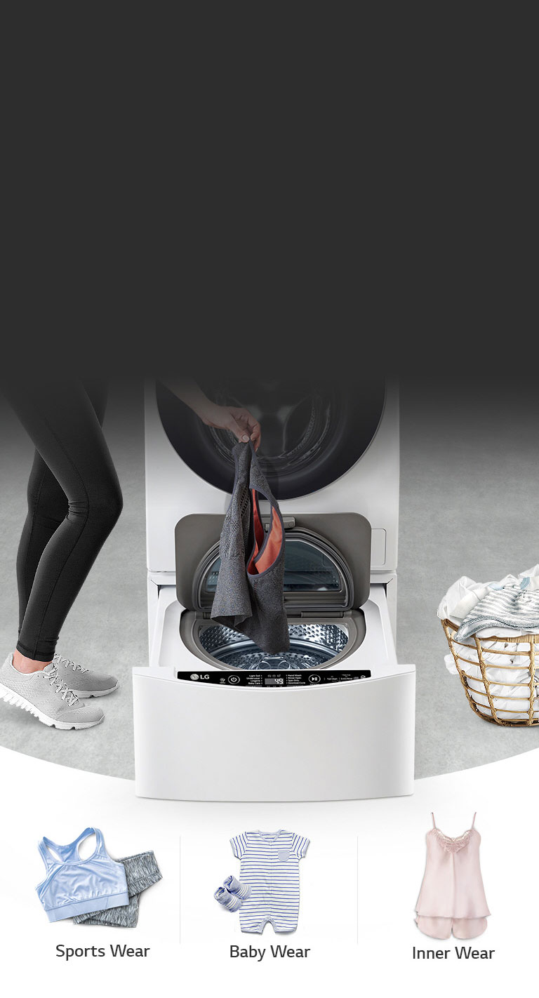 2.5KG TWINWash™ Mini Washing Machine in Black | LG SG