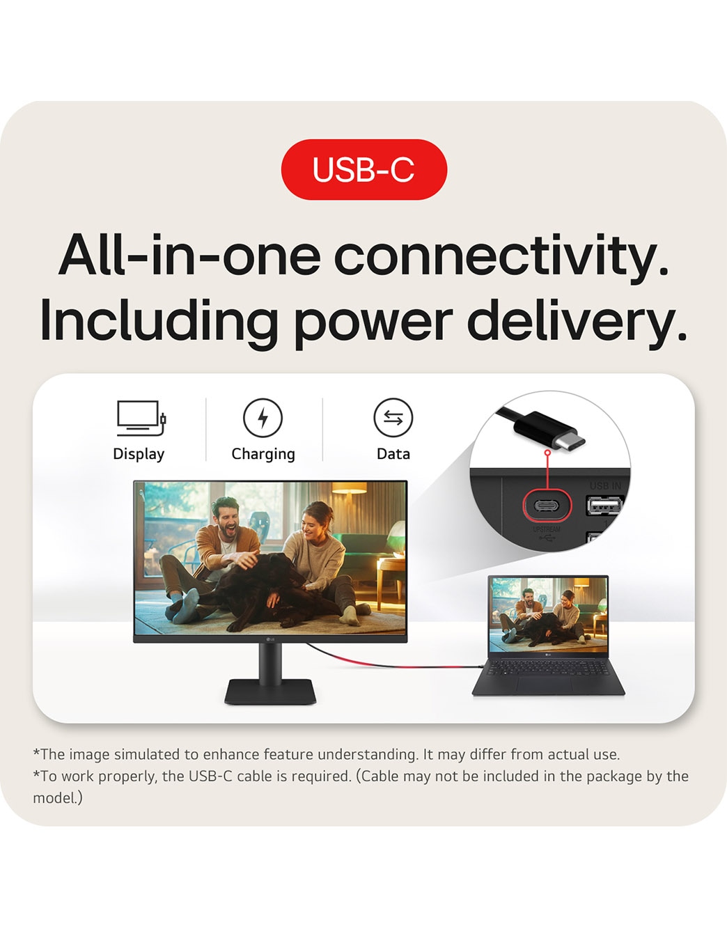 27” IPS Full HD monitor with USB-C - 27MS570B-B | LG SG